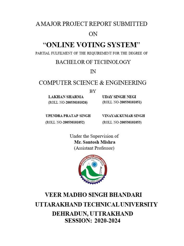 Online Voting System project | PDF | My Sql | Software Testing