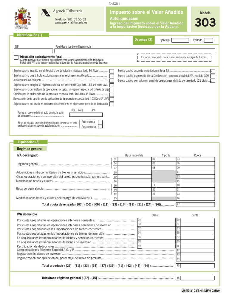 Autoliquidación IVA Importación Modelo 303 | PDF | Impuestos | Gobierno