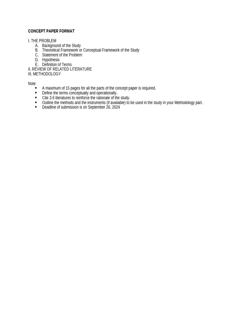 Concept Paper Format | PDF