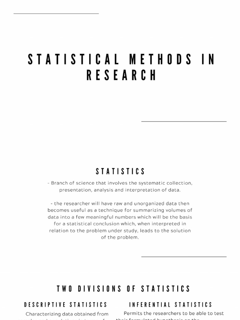 Statistical Method in Research | PDF