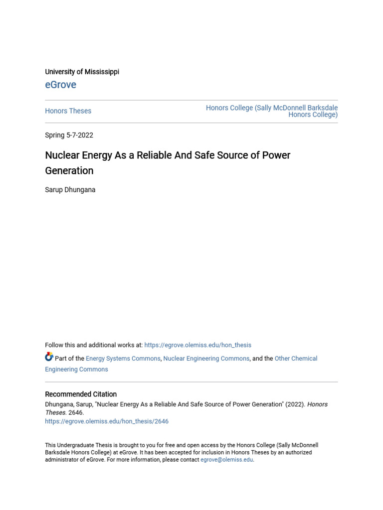 Nuclear Energy: Safe Power Generation | PDF | Nuclear Reactor | Nuclear ...