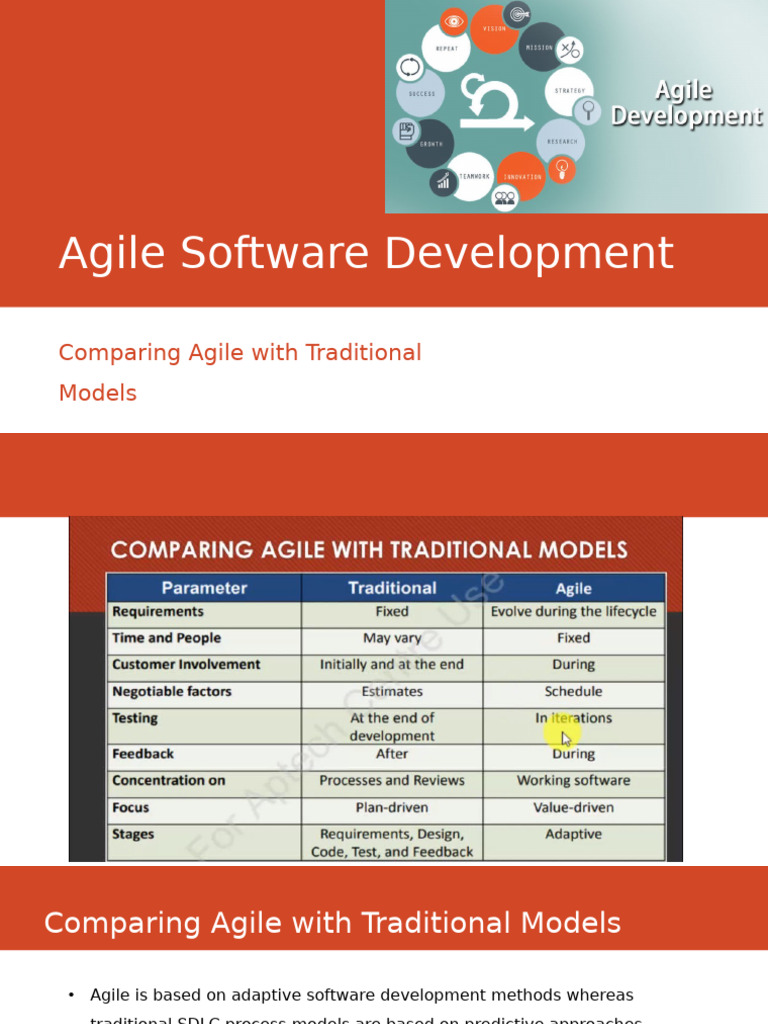 Agile vs Traditional Software Development | PDF | Career & Growth ...