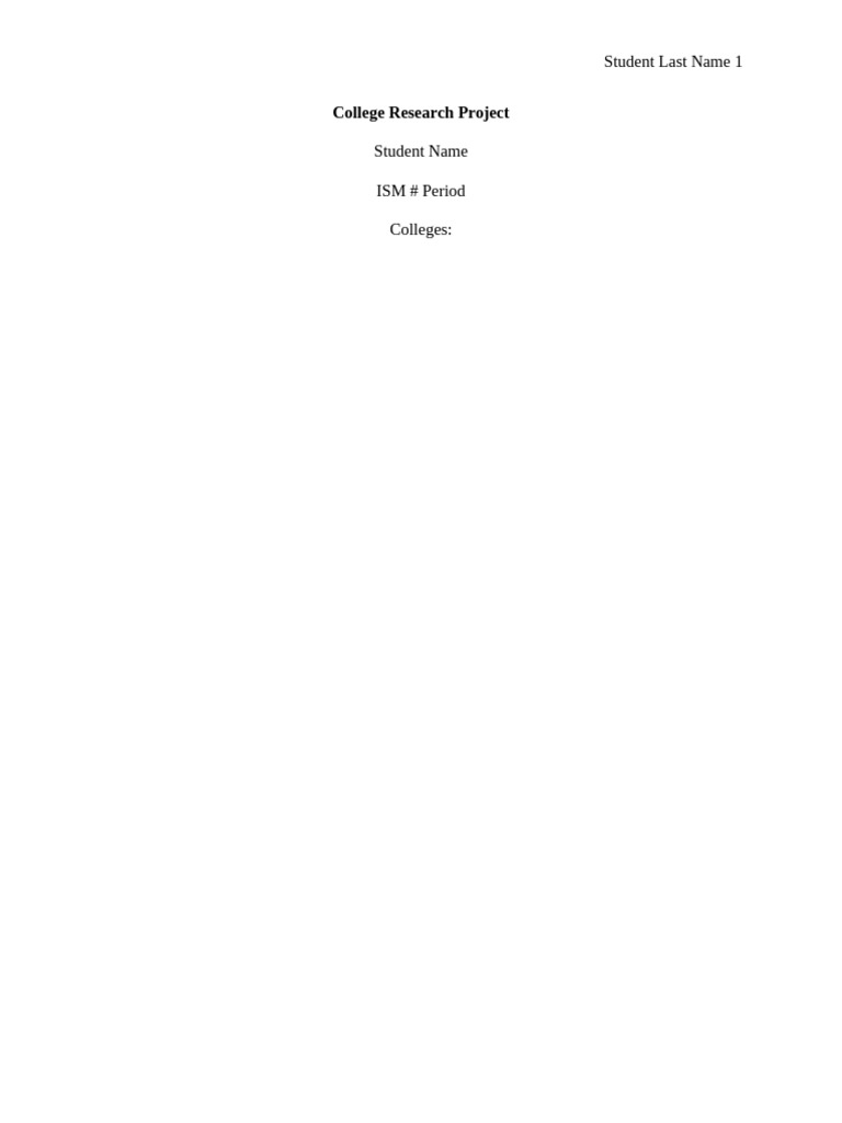 College Research Project Template | PDF | Science & Mathematics