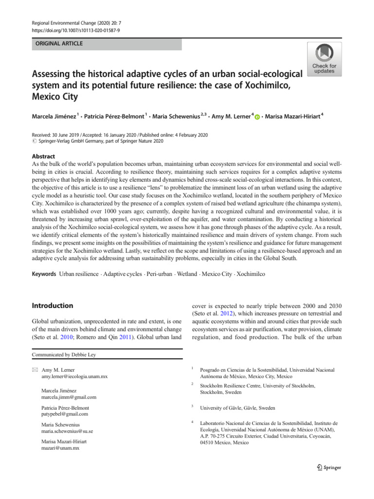 Assessing The Historical Adaptive | PDF | Ecological Resilience | Ecology