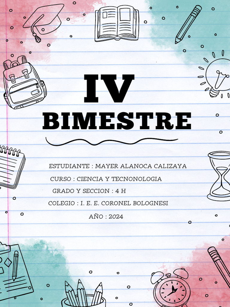 Documento A4 Portada Carátula de Propuesta Creativa Doodle Acuarela ...