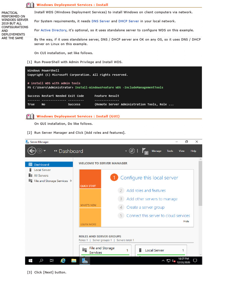 Windows Server 2022 - WDS | PDF | Server (Computing) | Windows 10