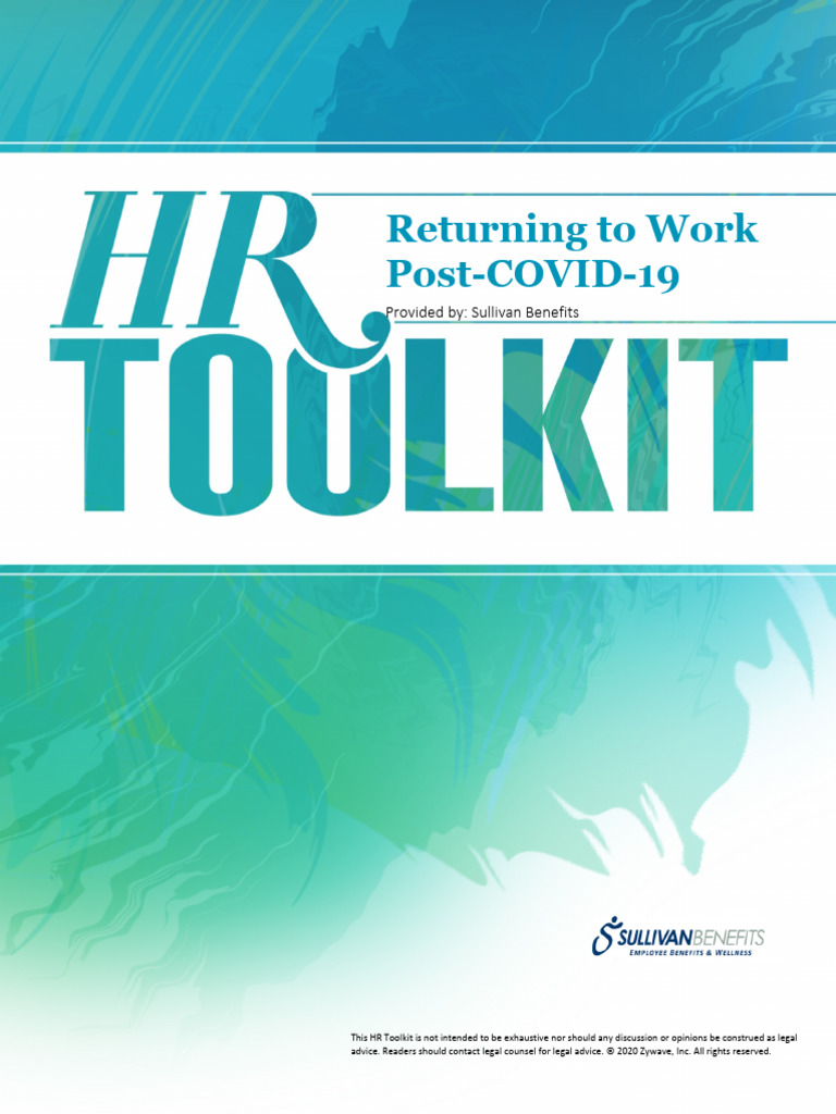 HR Toolkit Returning to Work Post COVID 19 | PDF | Risk | Risk Assessment