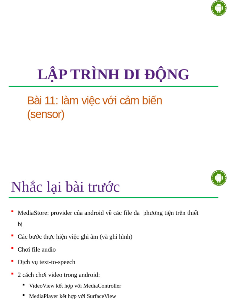 Lap trinh di dong B11 | PDF