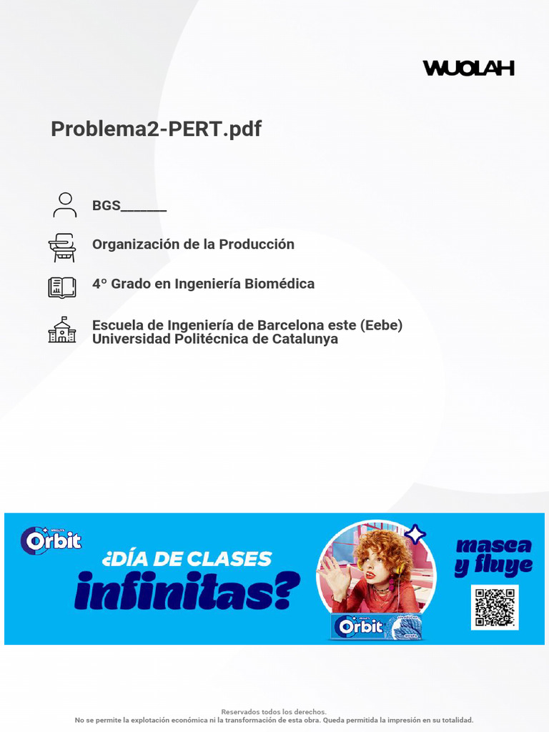 Wuolah Free Problema2 PERT | PDF
