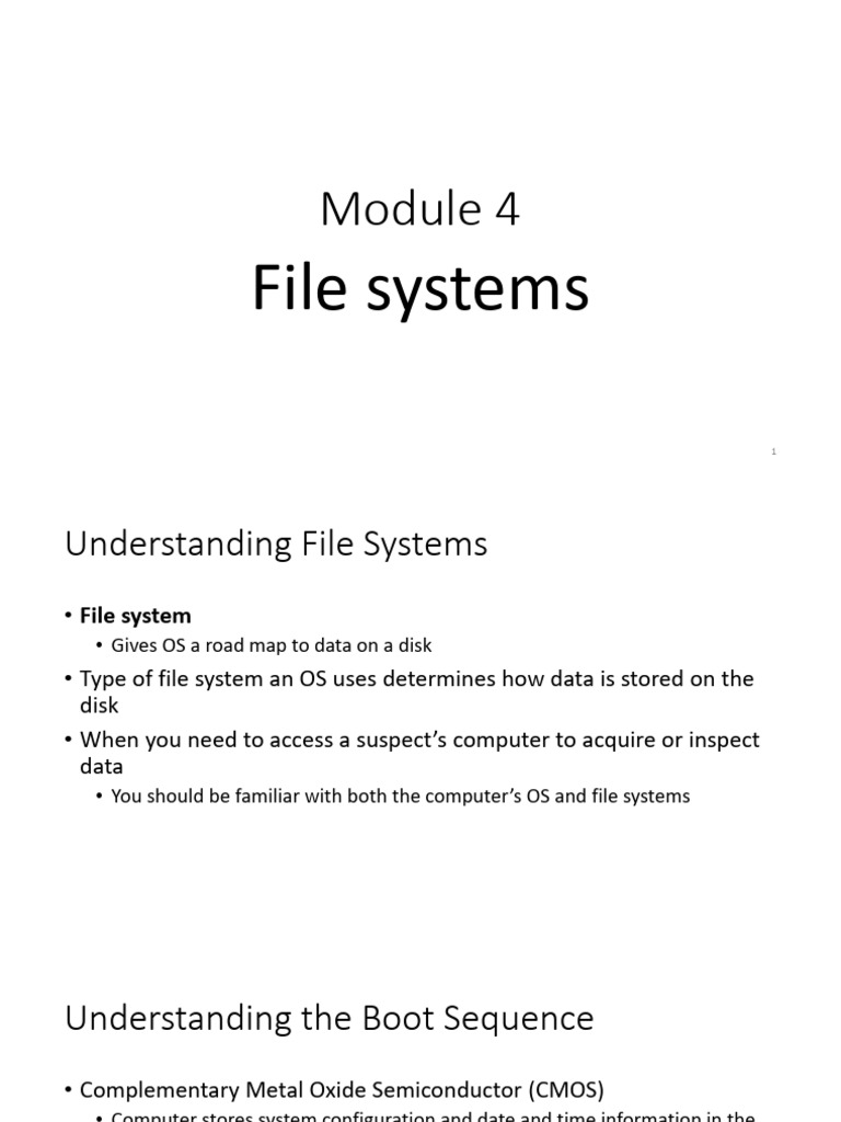 Understanding File Systems & Boot | PDF | Computer File | File System