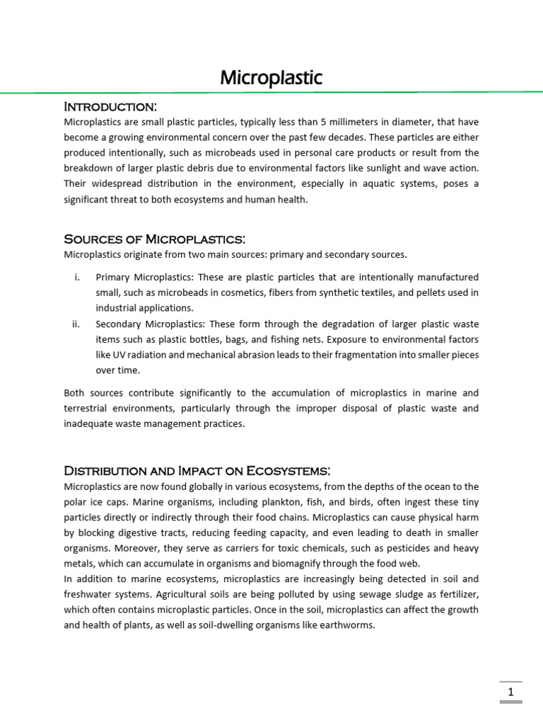 Microplastic | PDF | Plastic | Economy And The Environment