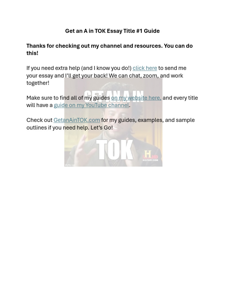 TOK Essay May 2025 Title 1 Guide | PDF | Science