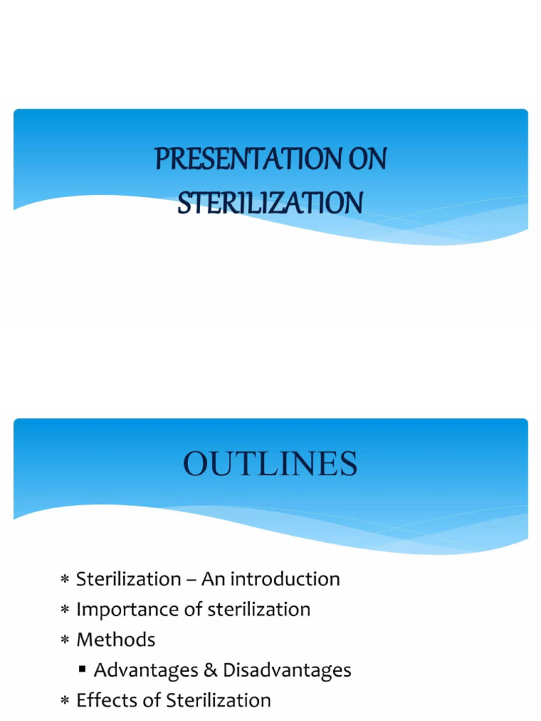 Sterilization | PDF