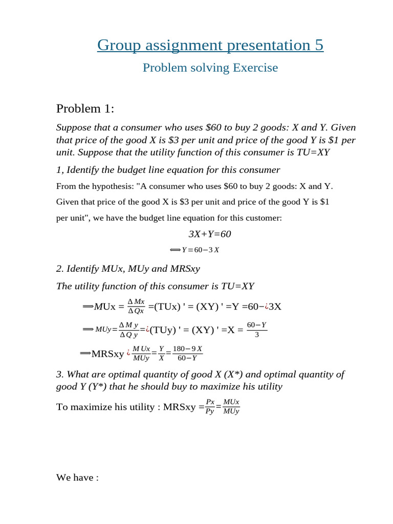 Group assignment presentation 5 | PDF