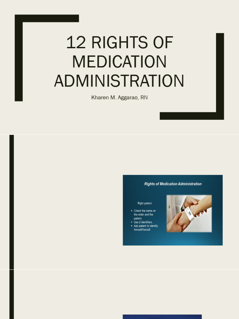 12 Rights of Medication Administration | PDF