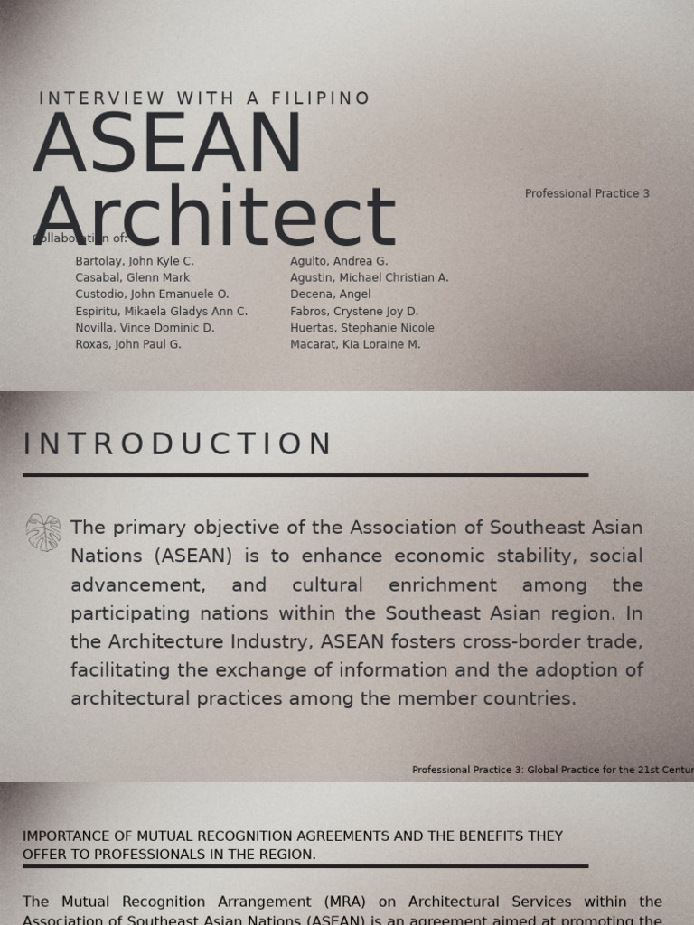 Insights from ASEAN Architect Buencamino | PDF | Architect | Engineering