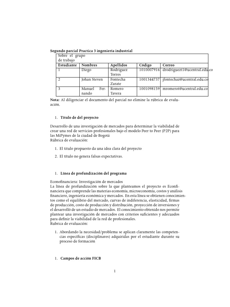 Segundo Parcial Practica 3 | PDF | De igual a igual | Pequeñas y medianas empresas