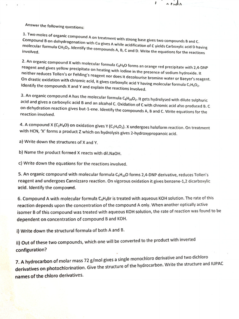 ABCD Type Questions Grade 12 | PDF