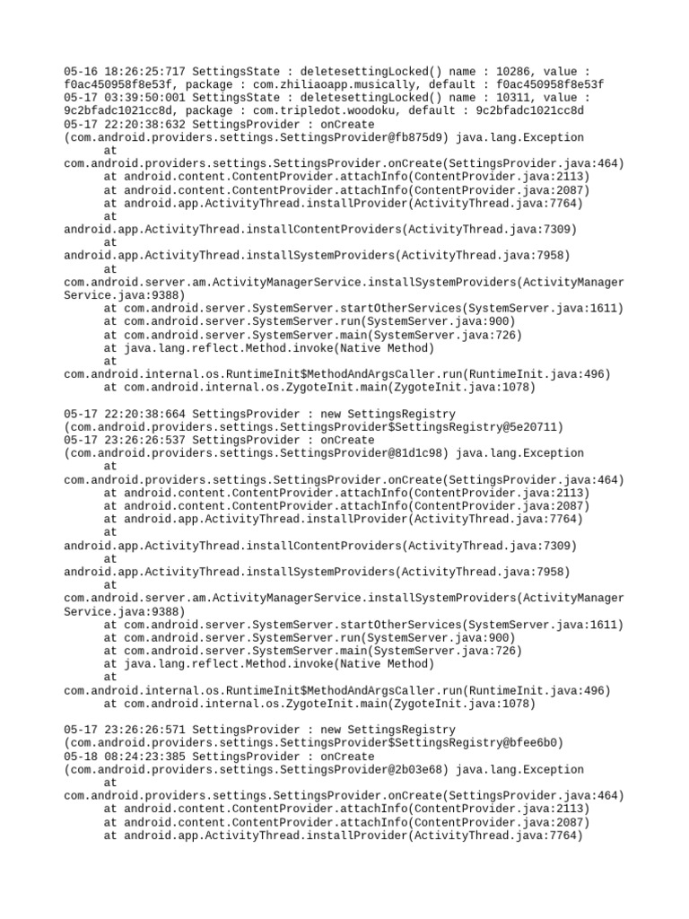 Android System Log Analysis | PDF | Java (Programming Language) | Software Industry