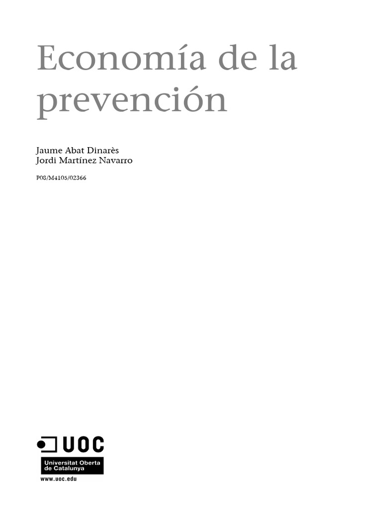 Gestión de La PRL y Técnicas Afines - Módulo 3 - Economía de La Prevención | PDF | Business | Empleo