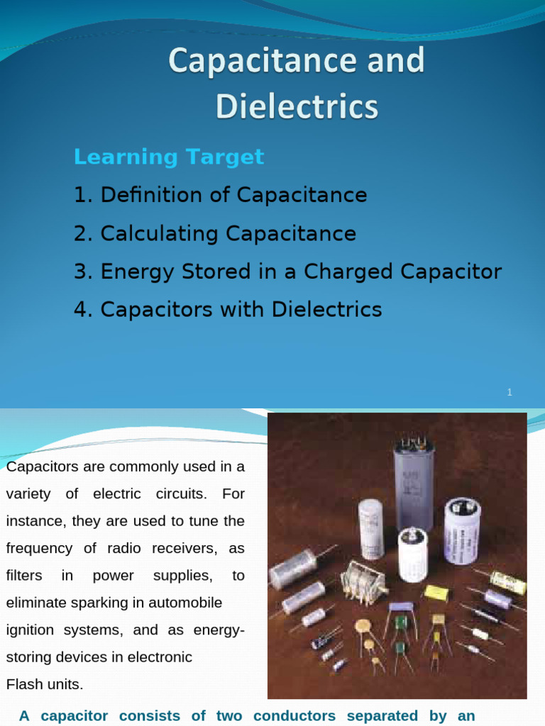 Lecture | PDF | Capacitance | Capacitor