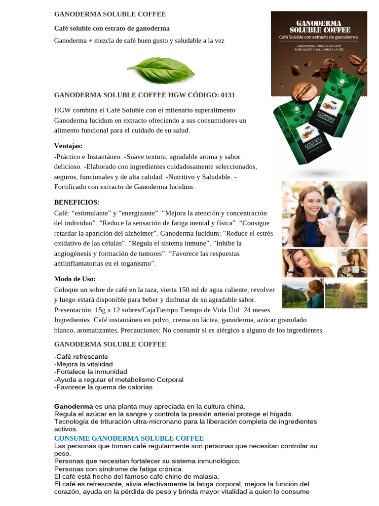 Ganoderma Soluble Coffee | PDF