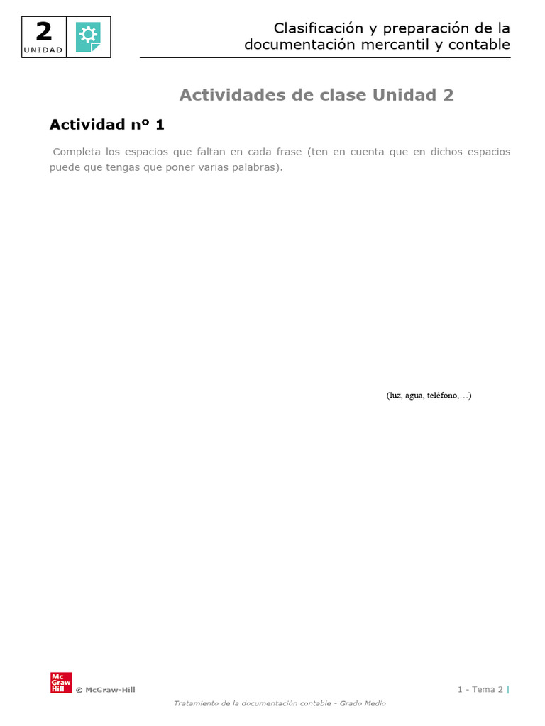 Actividades Clase Tema 2 TDC | PDF | Contabilidad | Bancos