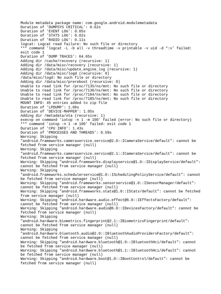 dumpstate_log | PDF | Computer Programming | Software Engineering
