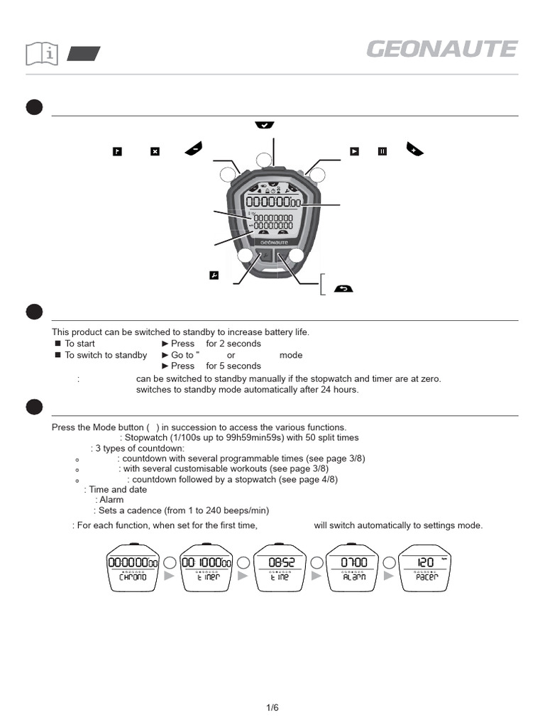 Kalenji ONstart 310 EN | PDF | Timer