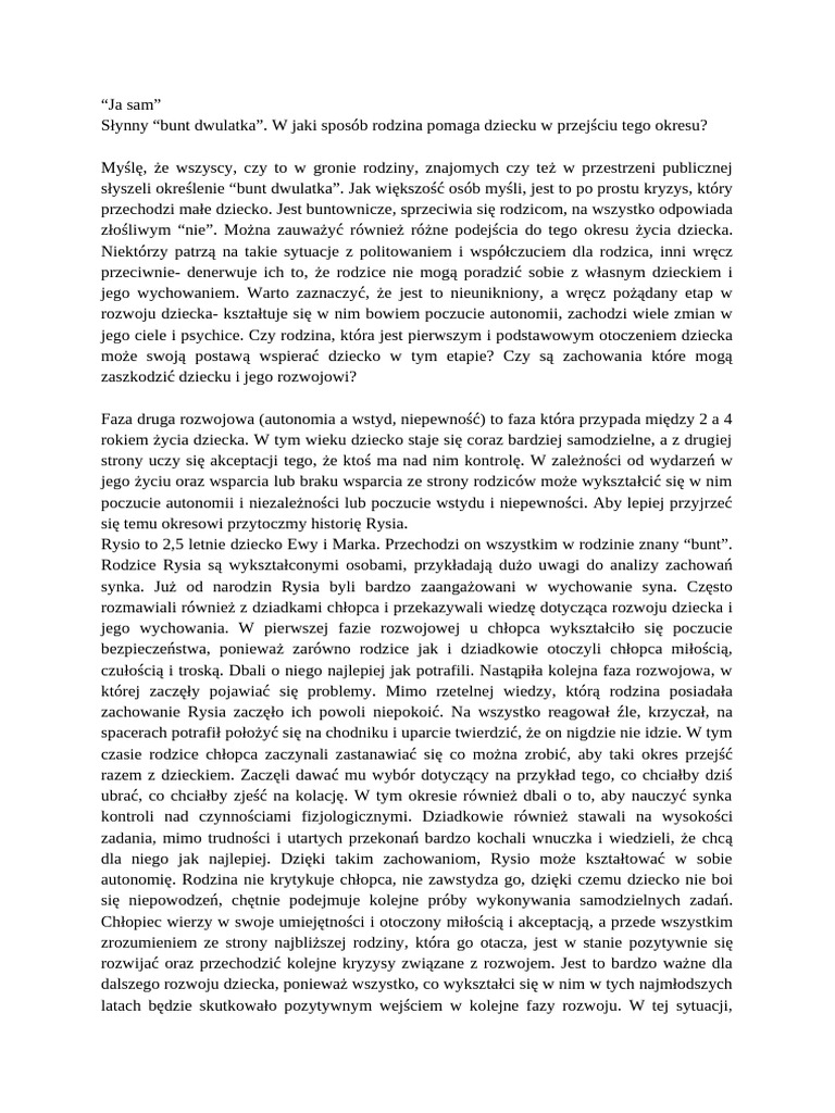 Esej 4 - Rodzina | PDF