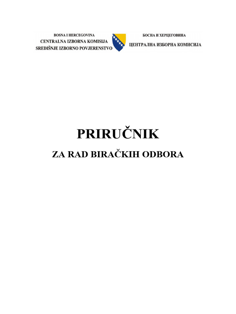 Prirucnik Za Rad Birackih Odbora 2024-Hrv | PDF