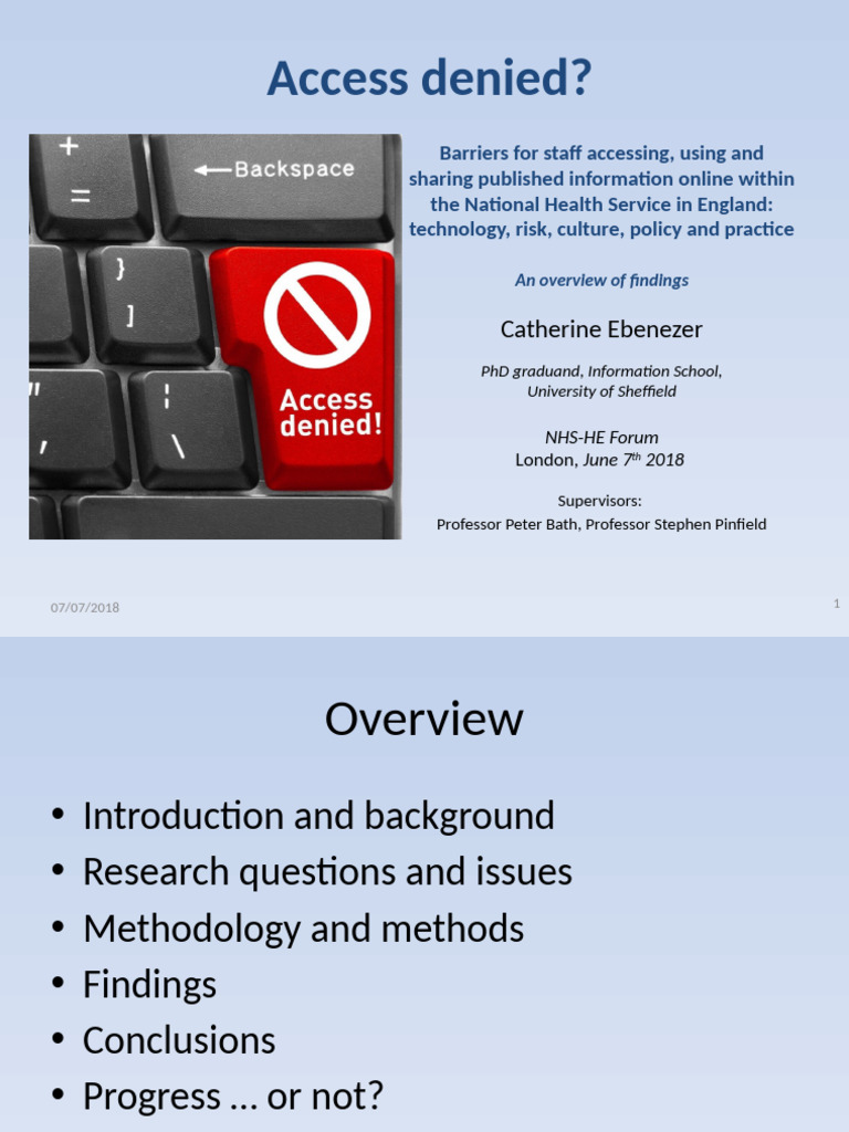Access Denied?: Catherine Ebenezer | PDF | Computer Security | Security