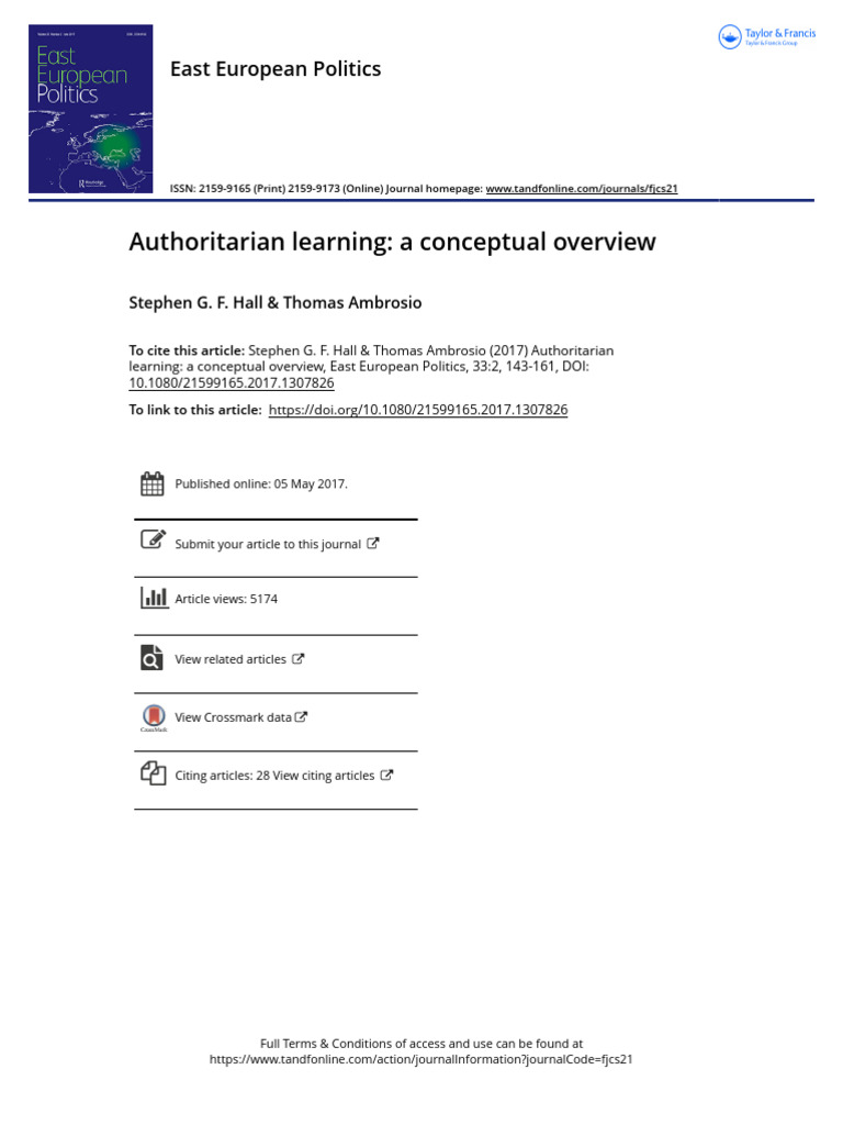 Authoritarian Learning A Conceptual Overview | PDF | Authoritarianism ...