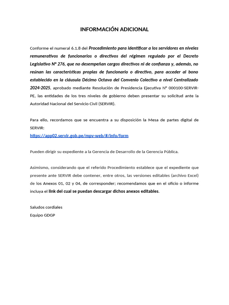 INFORMACIÓN ADICIONAL | PDF