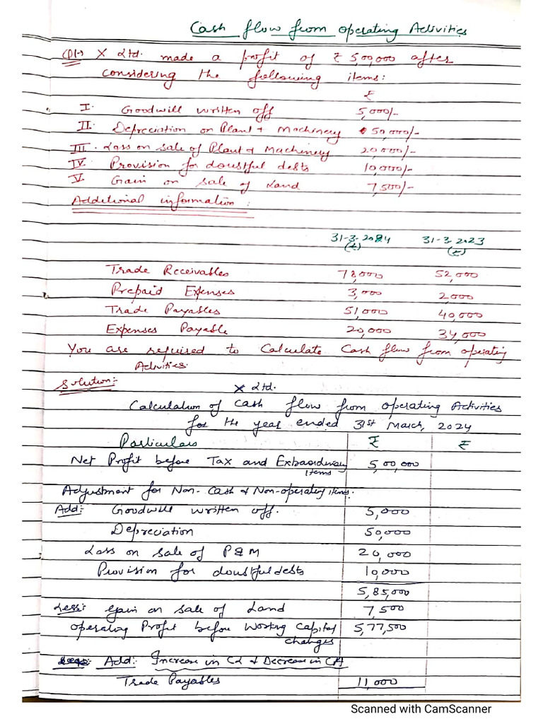 CFS From Operating Activities | PDF