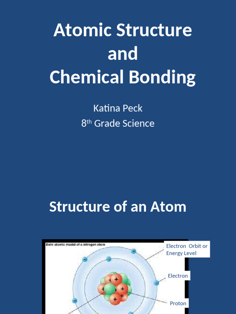Atomic Structure and Chemical Bonds | PDF | Chemical Bond | Ionic Bonding