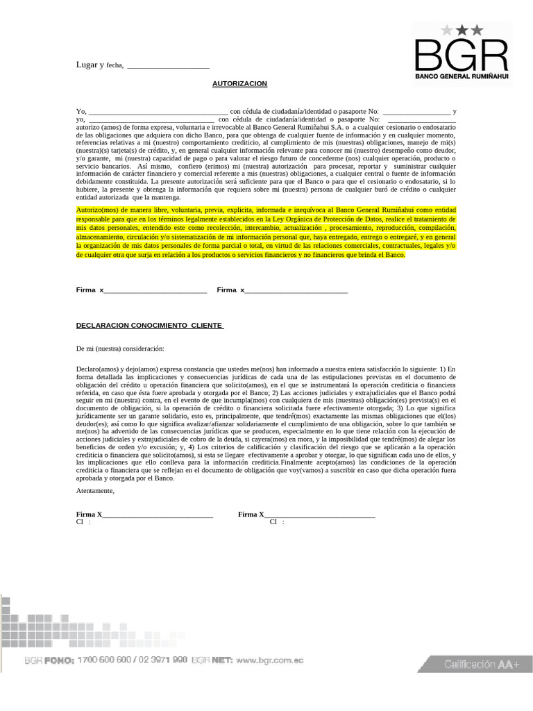 Carta Buro y Conocimiento Actualizada | PDF | Bancos | Documento de identidad