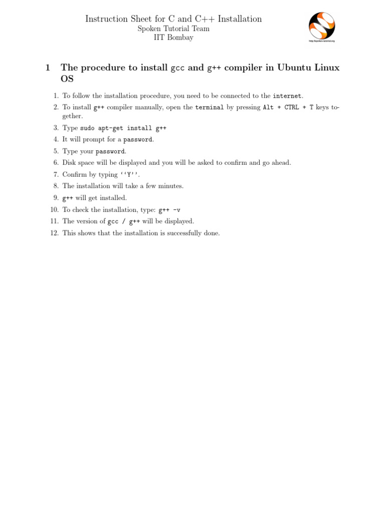 C and CPP Installation Sheet English | PDF | Command Line Interface ...