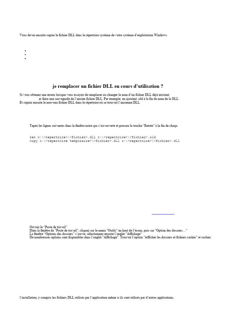 Installer un fichier DLL sur Windows 10 | PDF | Microsoft Windows | PC ...