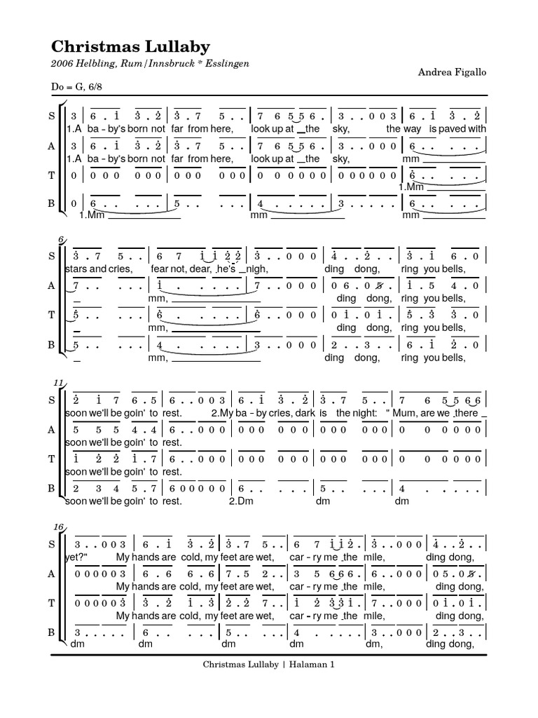 Christmas Lullaby Not Angka | PDF