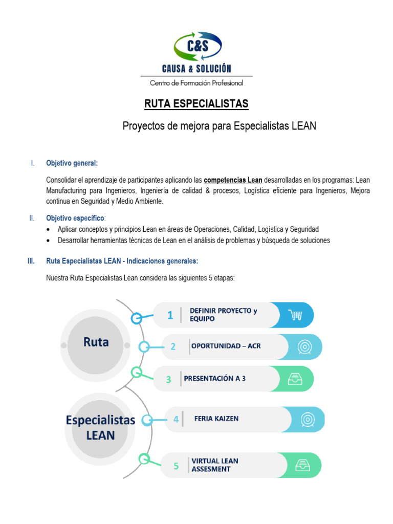 Ruta Especialistas Kaizen Ciclo 2 2023 | PDF | Lean Manufacturing | Ingeniería