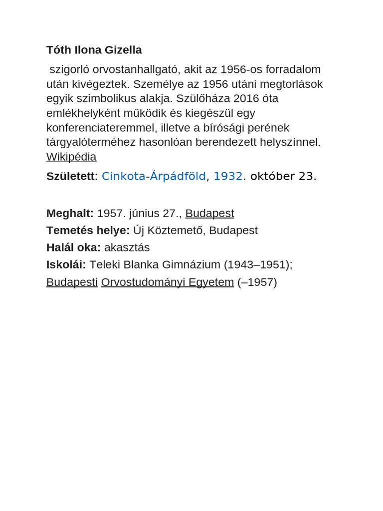 Tóth Ilona Gizella | PDF