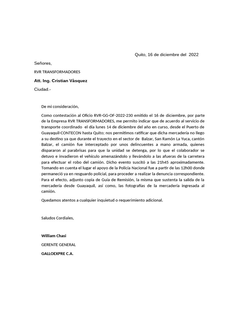 Robo de camión en ruta Guayaquil-Quito | PDF | Negocios