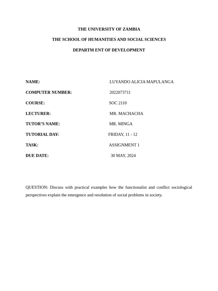 Soc Assignment 1 J 2024 Pdf Society Sociology