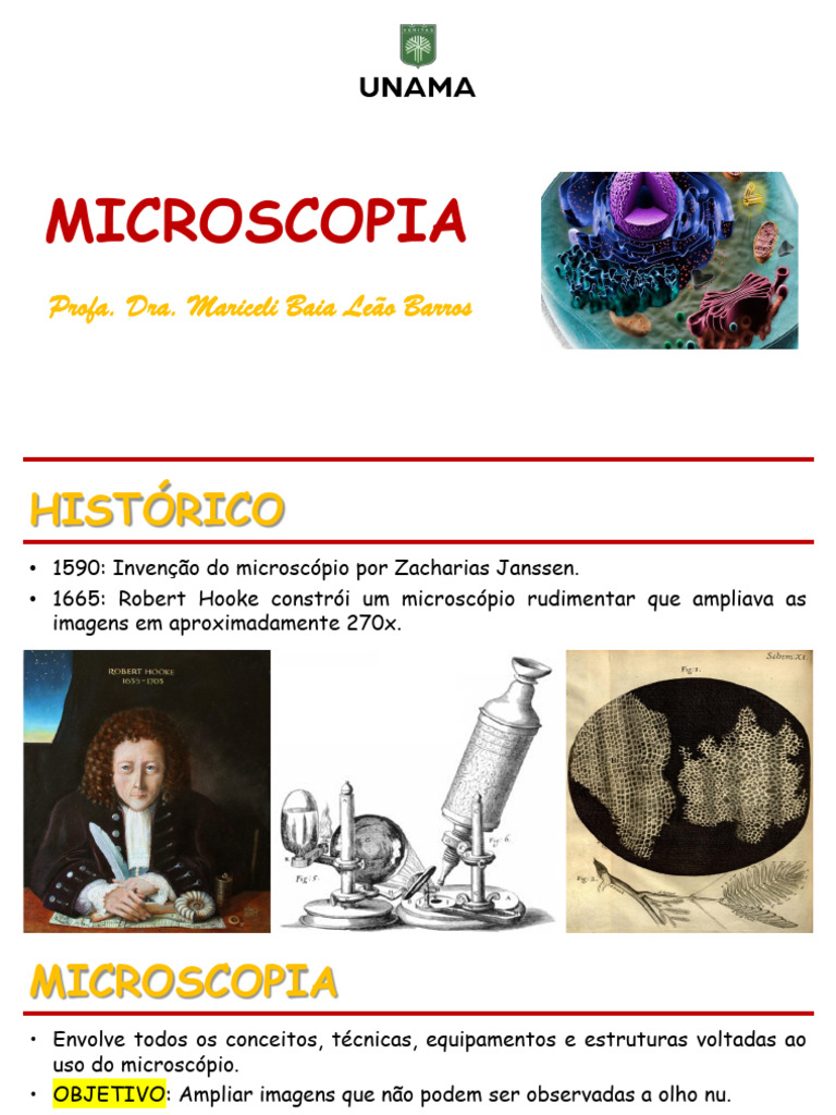 Aula 3. Micros | PDF | Microscópio de elétrons | Microscópio