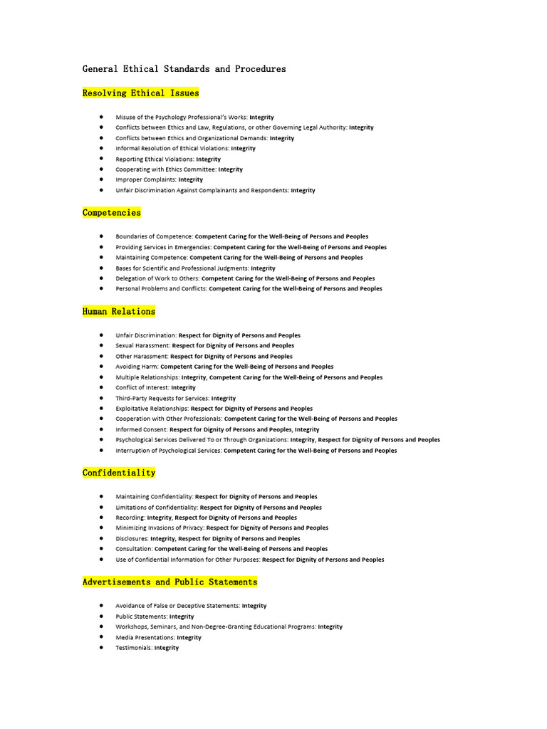 General Ethical Standards and Procedures | PDF | Sexual Harassment ...