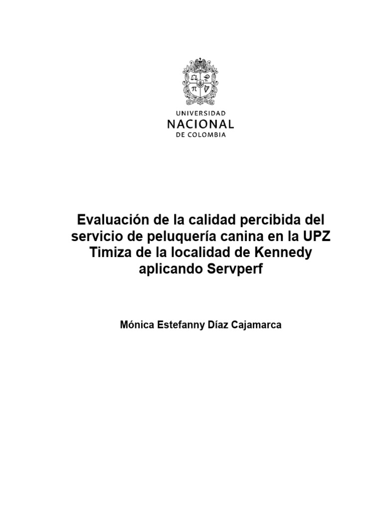 20 Evaluacion de la calidad percibida del servicio de peluqueria canina ...