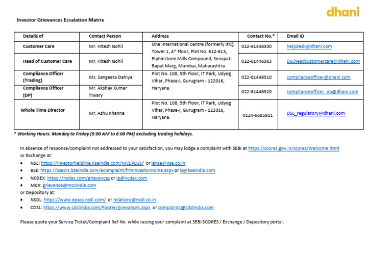 Investor_Grievance_Redressal_Mechanism | PDF | Securities (Finance ... Investor_Grievance_Redressal_Mechanism | PDF | Securities (Finance ...