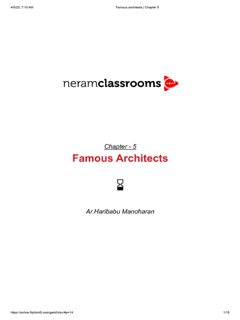 Notable Architects Overview: Chapter 5 | PDF