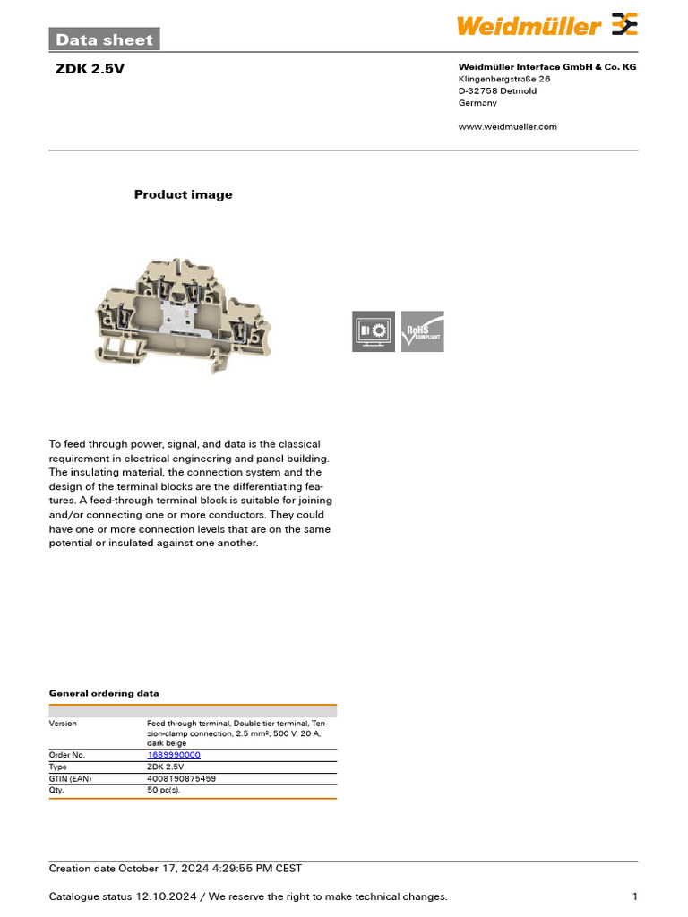 Data Sheet: ZDK 2.5V | PDF | Electrical Engineering | Electricity